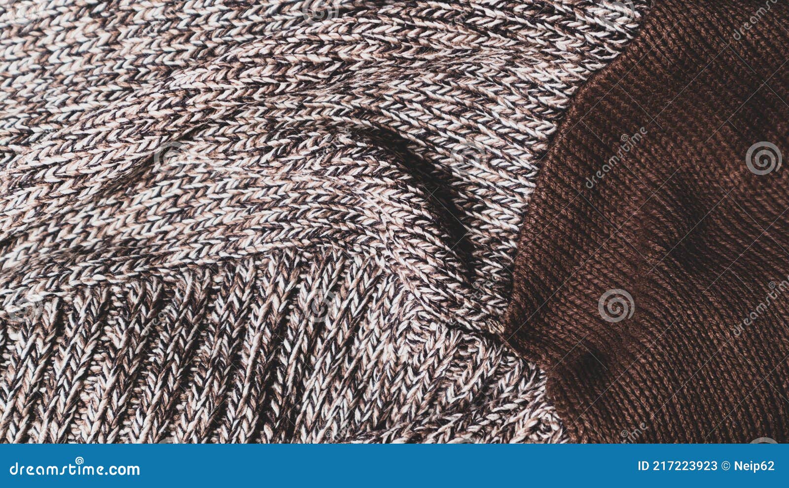 Mottled Background from Brown Knitted Wool Fabric Stock Image - Image ...