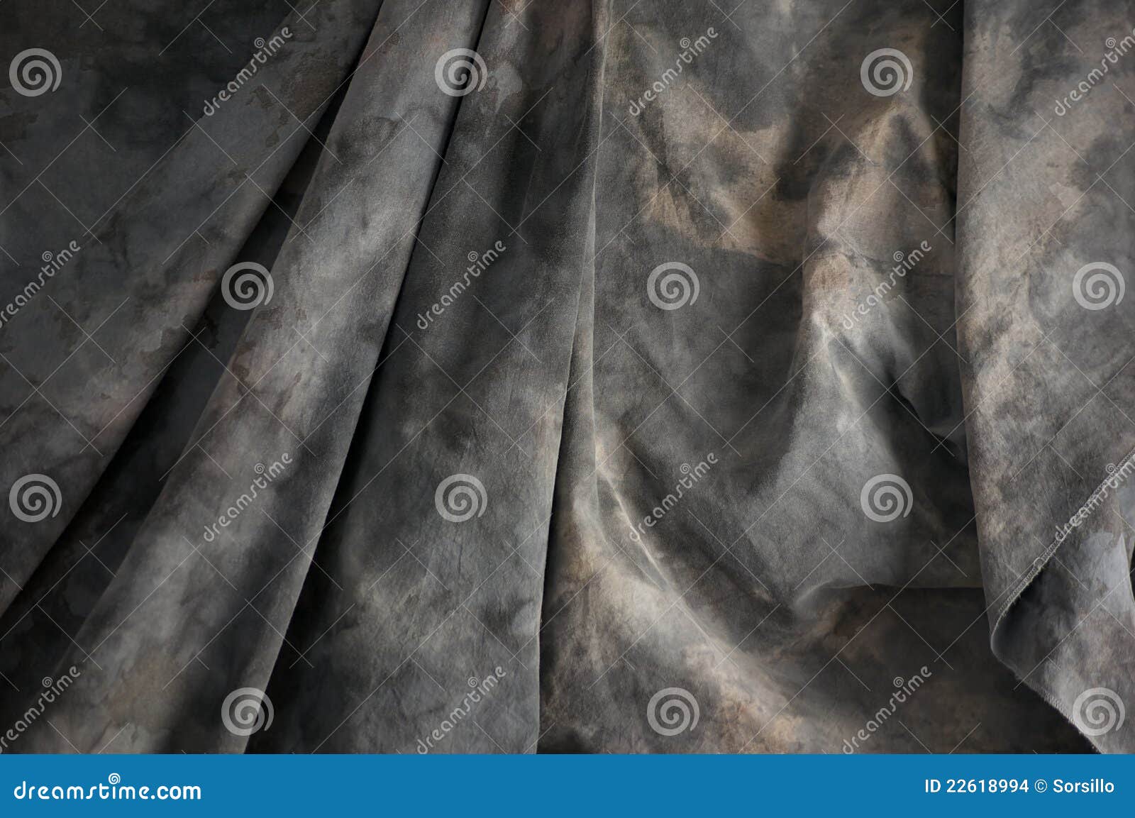 Mottled Draped Background Cloth Stock Photo - Image of grey, folds ...