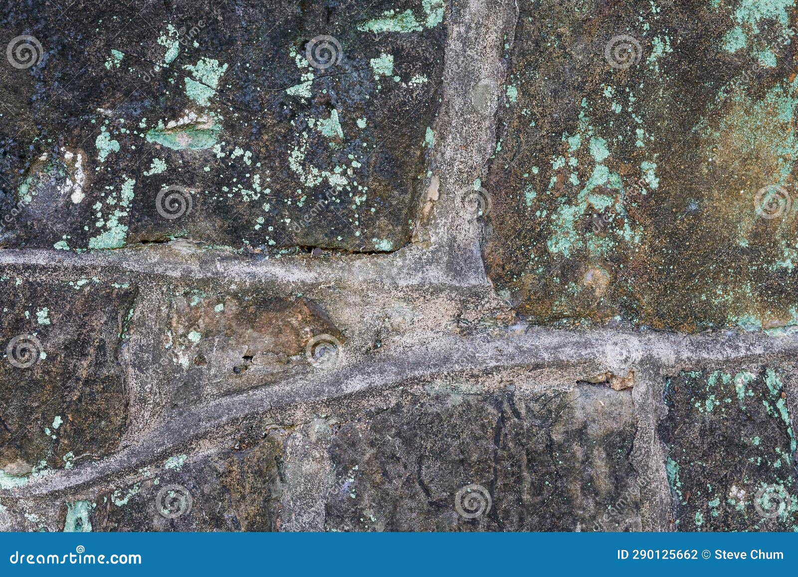 Mottled Lines and Oxidation Marks on the Ancient Stone Wall Stock Photo ...