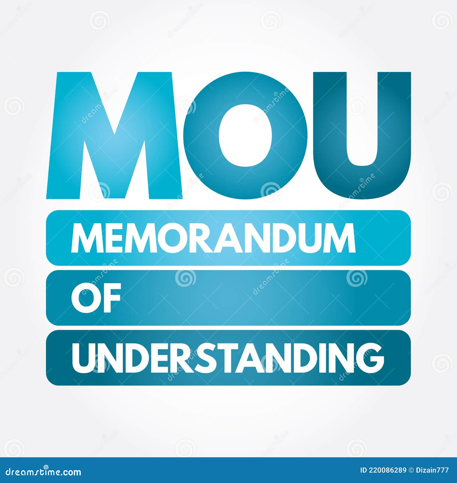 MOU - Memorandum of Understanding Acronym, Business Concept Background ...