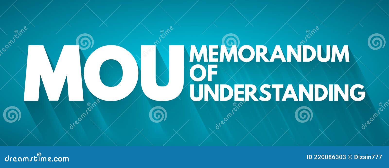 MOU - Memorandum of Understanding Acronym, Business Concept Background ...