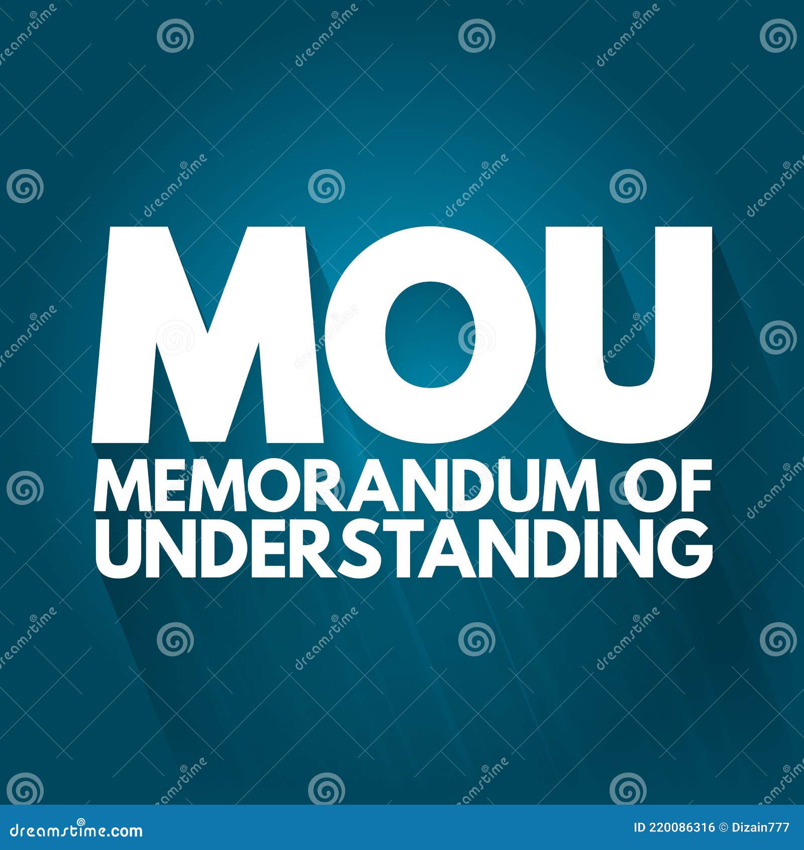 MOU - Memorandum Of Understanding Acronym, Business Concept Background ...