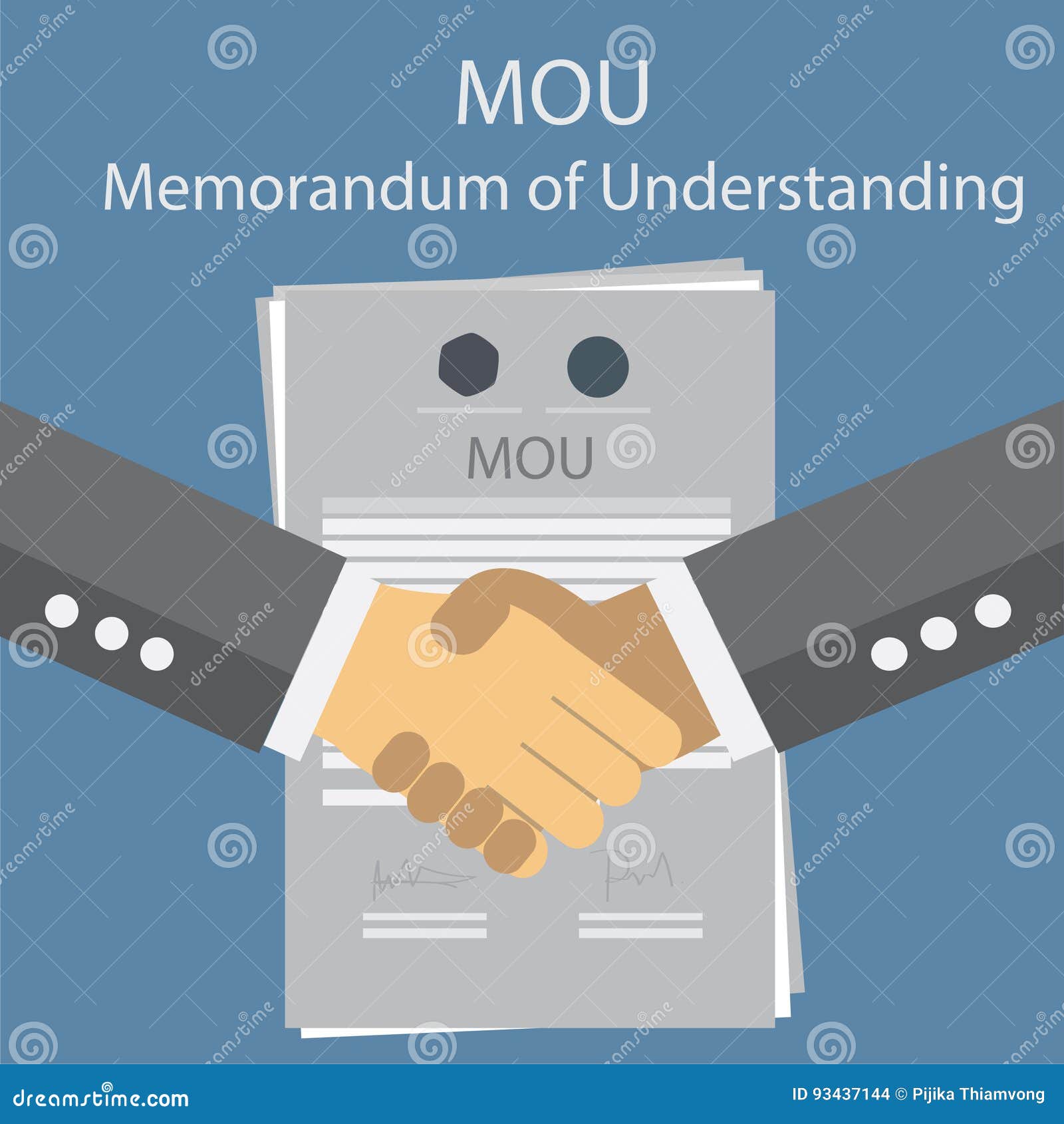 MOU Memorandum of Understanding Stock Vector - Illustration of ...