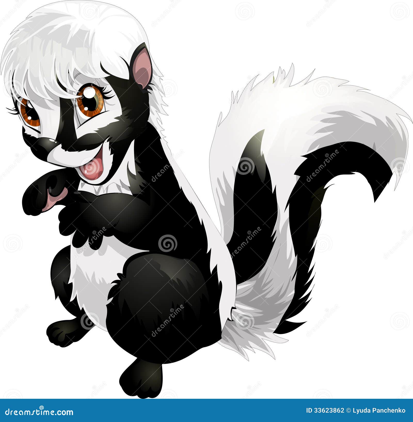 Mouffette illustration de vecteur. Illustration du main - 33623862