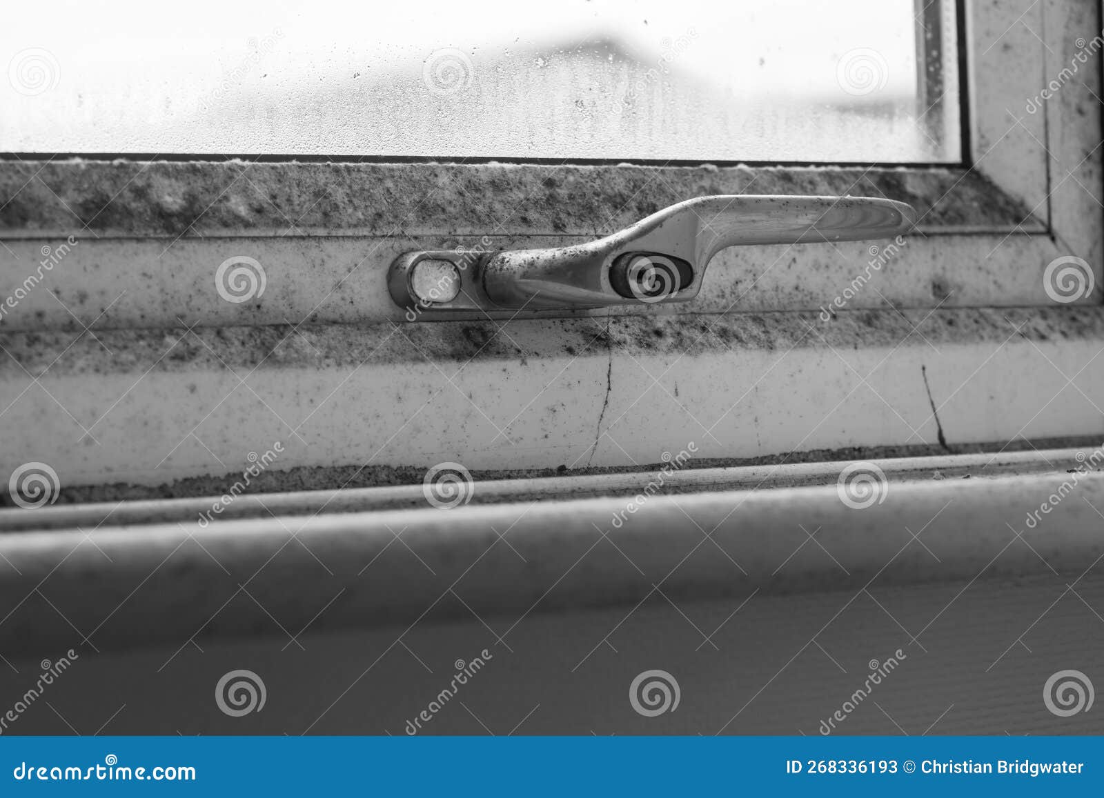 Mould, Mildew and Condensation on White Plastic Pvc Window Frame and ...
