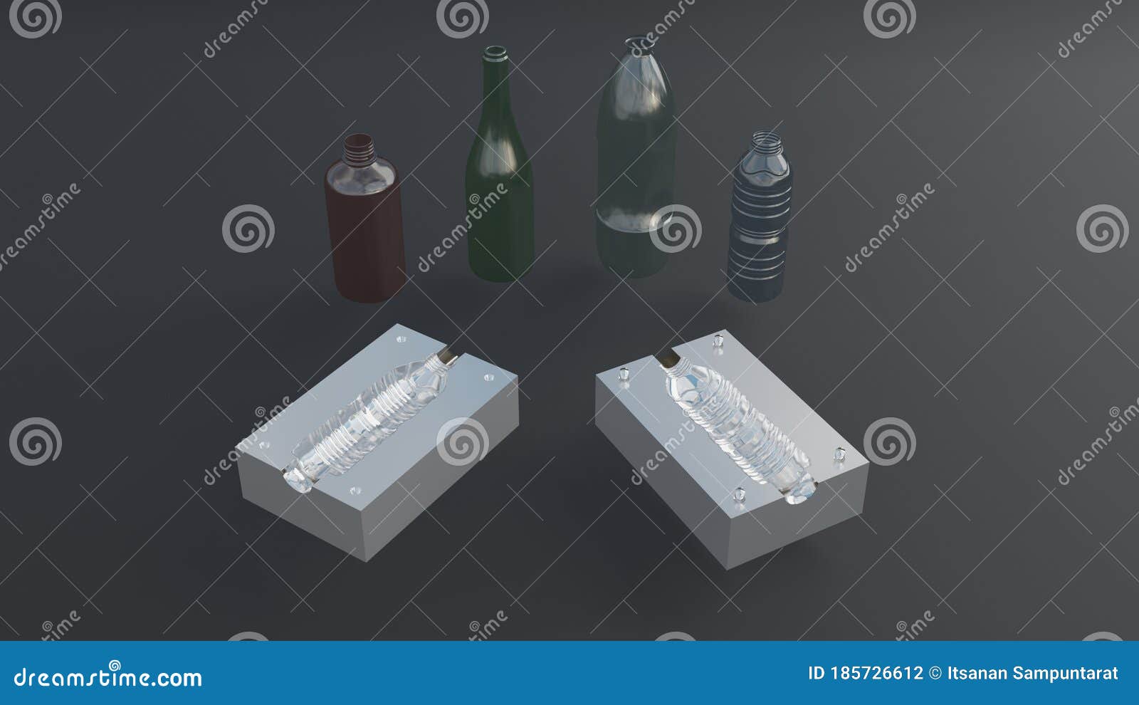 Mould of PET Plastic Bottle Stock Illustration - Illustration of ...