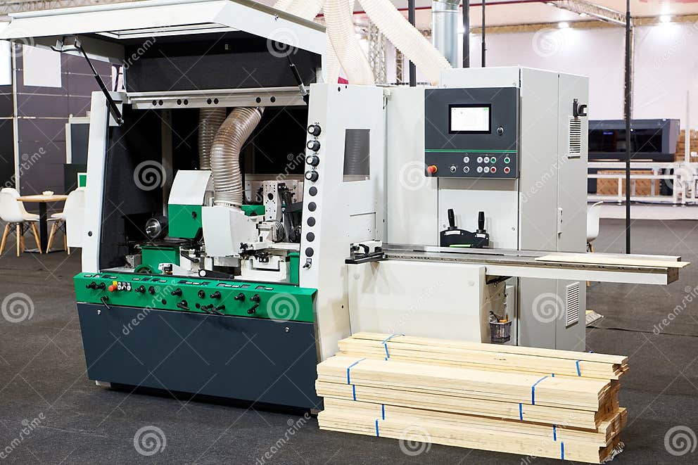 Moulding and Planing Wooden Machine Stock Image - Image of woodworking ...