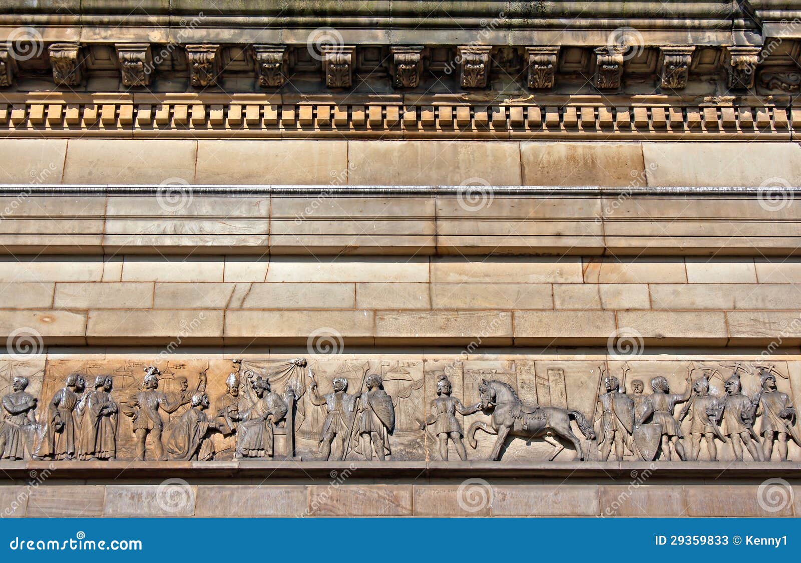Mouldings on Old Sandstone Building Stock Image - Image of cornice ...