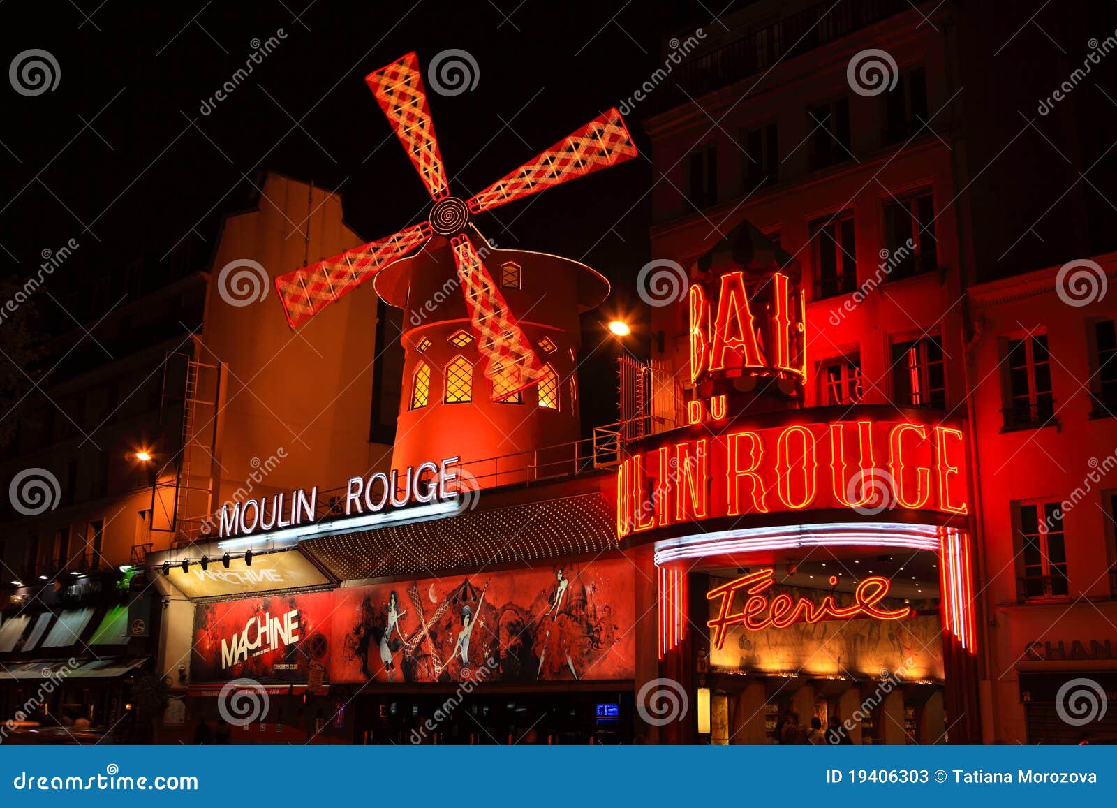 The Moulin Rouge editorial stock photo. Image of performance - 19406303