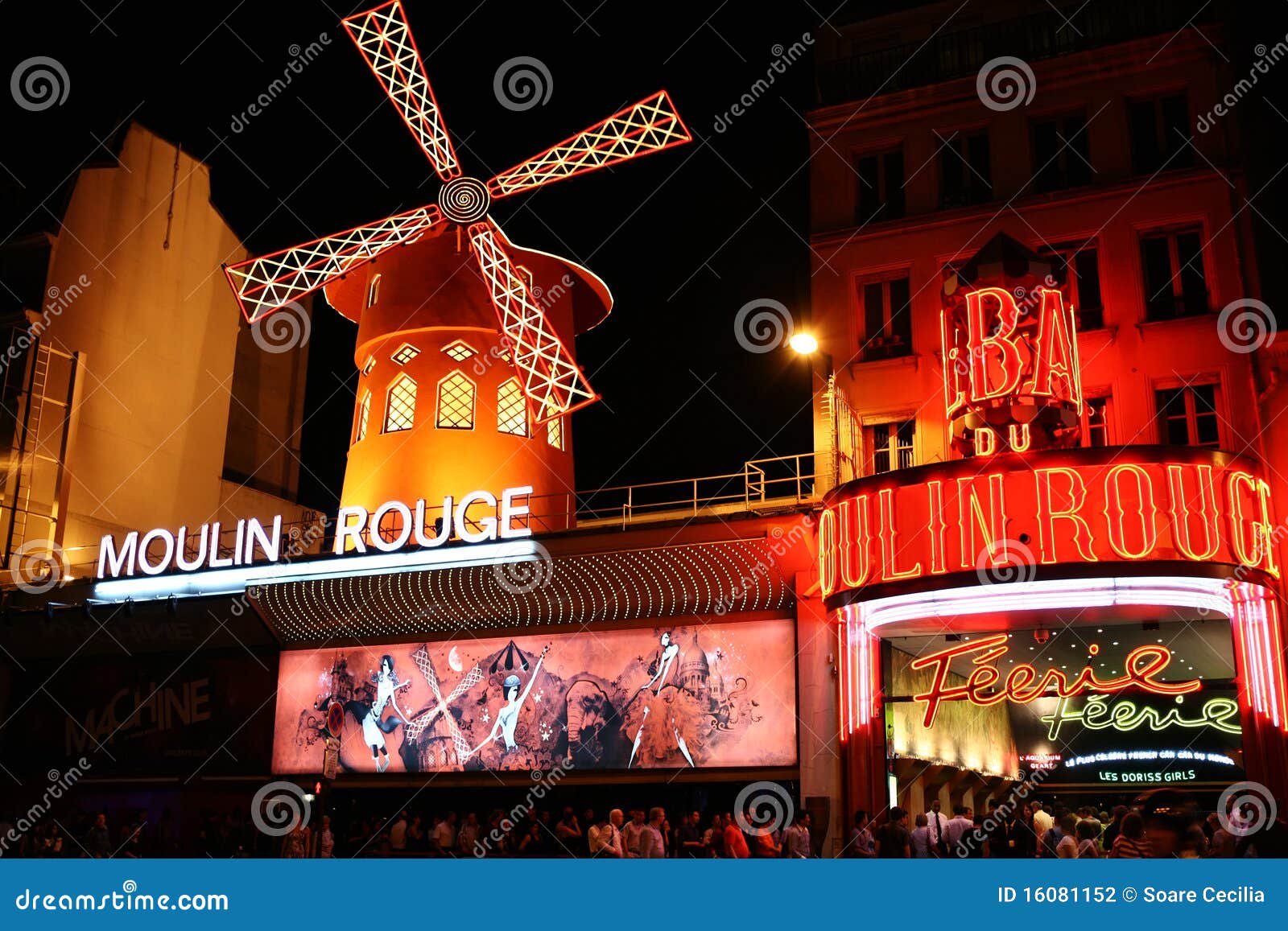 The Moulin Rouge Famous Cabaret Editorial Photography - Image of ...