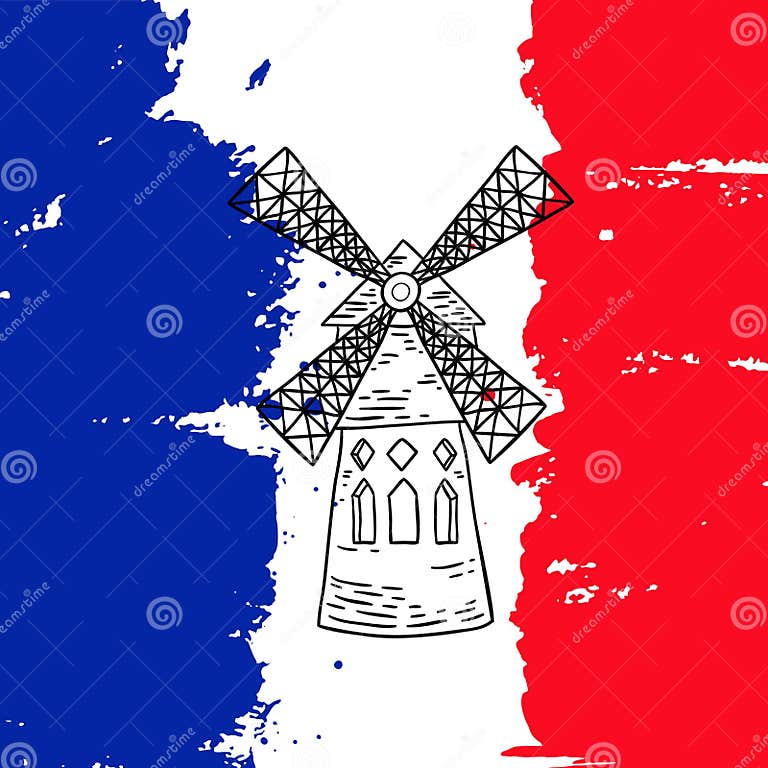 Moulin Rouge Illustration vektor abbildung. Illustration von geschichte ...