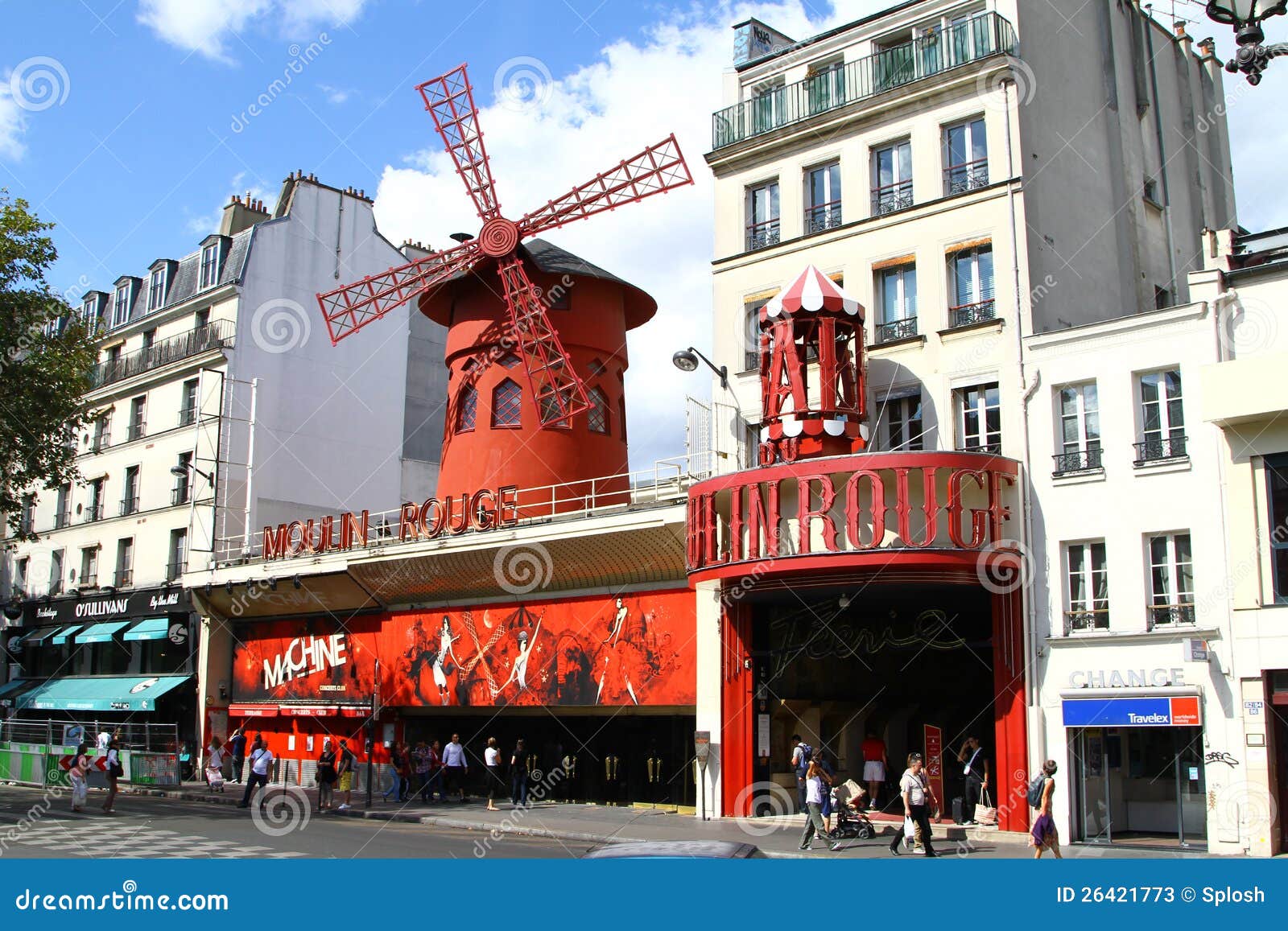 The Moulin Rouge Windmill,is A Famous Cabaret Built In 1889 Editorial ...