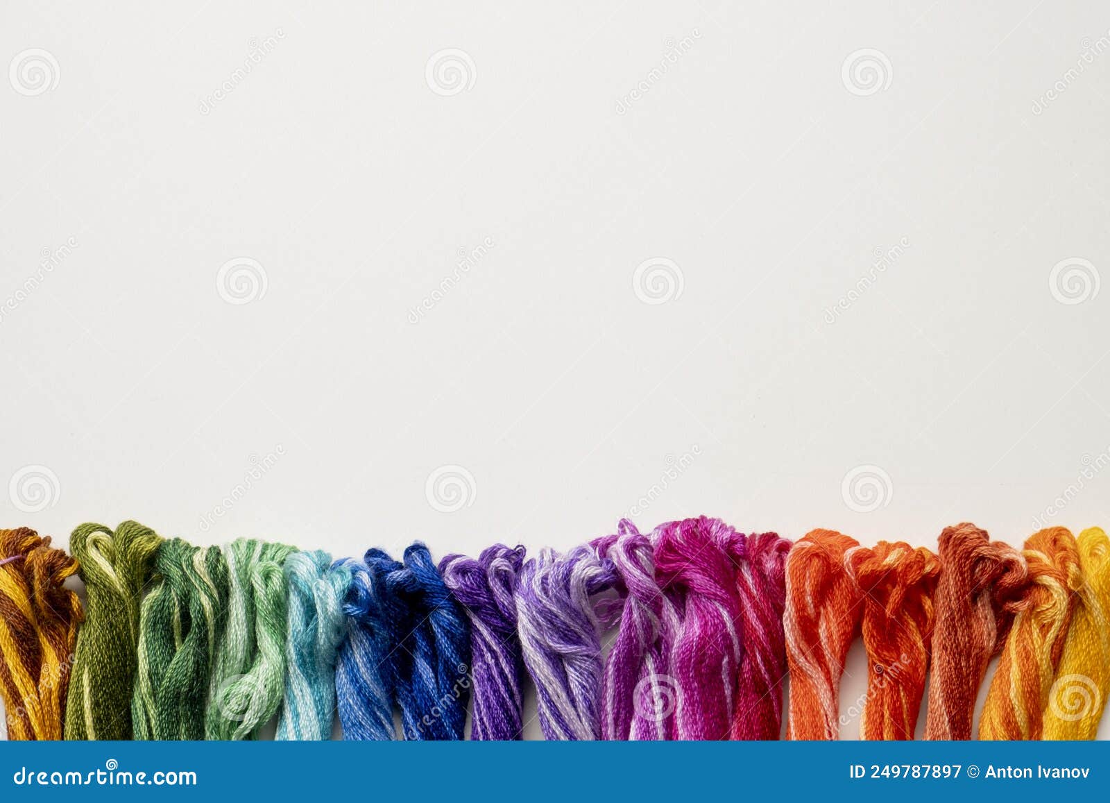 Mouline Threads. Colorful Cotton Craft Threads on White Background ...