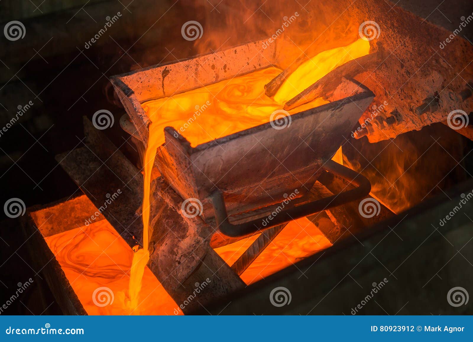 Moulting gold at a factory stock photo. Image of furnace - 80923912