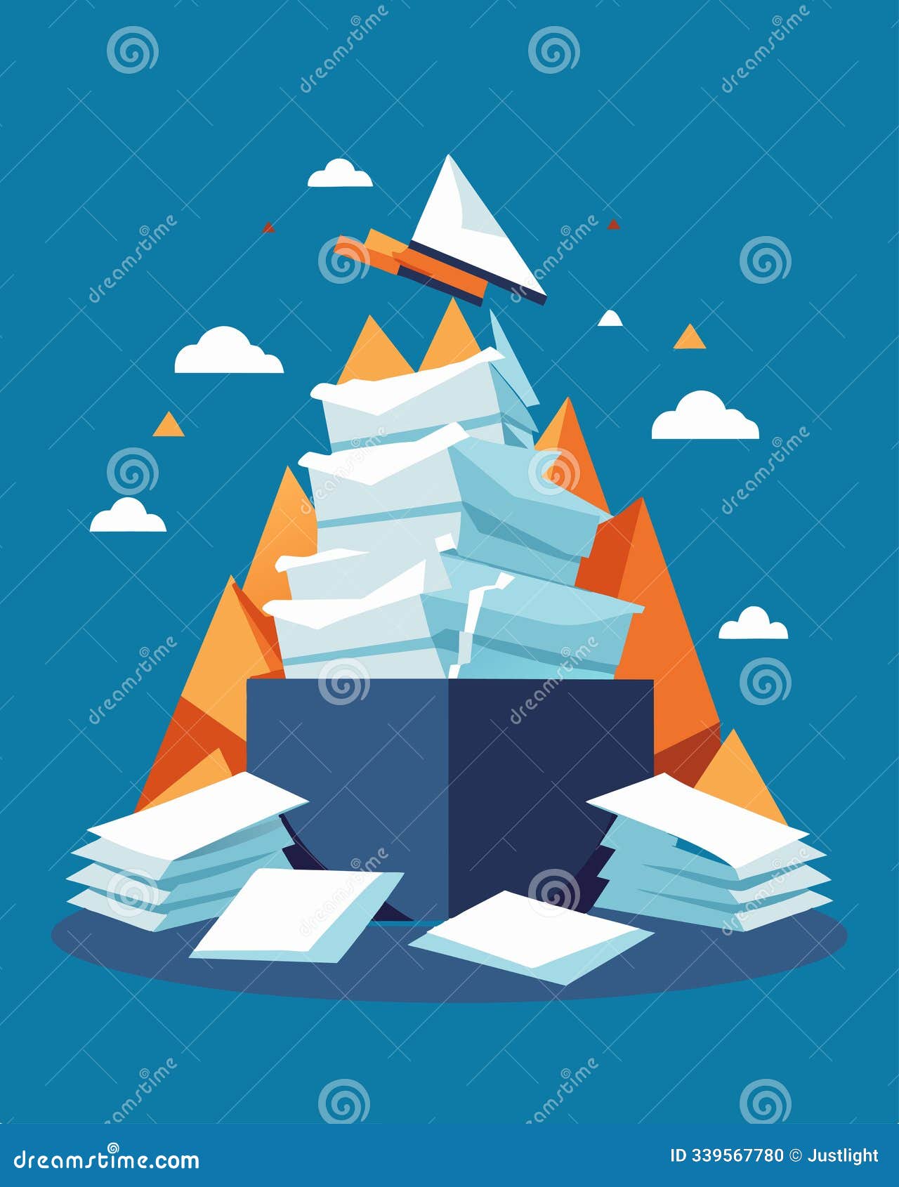 A Mound of Paperwork a Physical Manifestation of the Stress and Hard ...