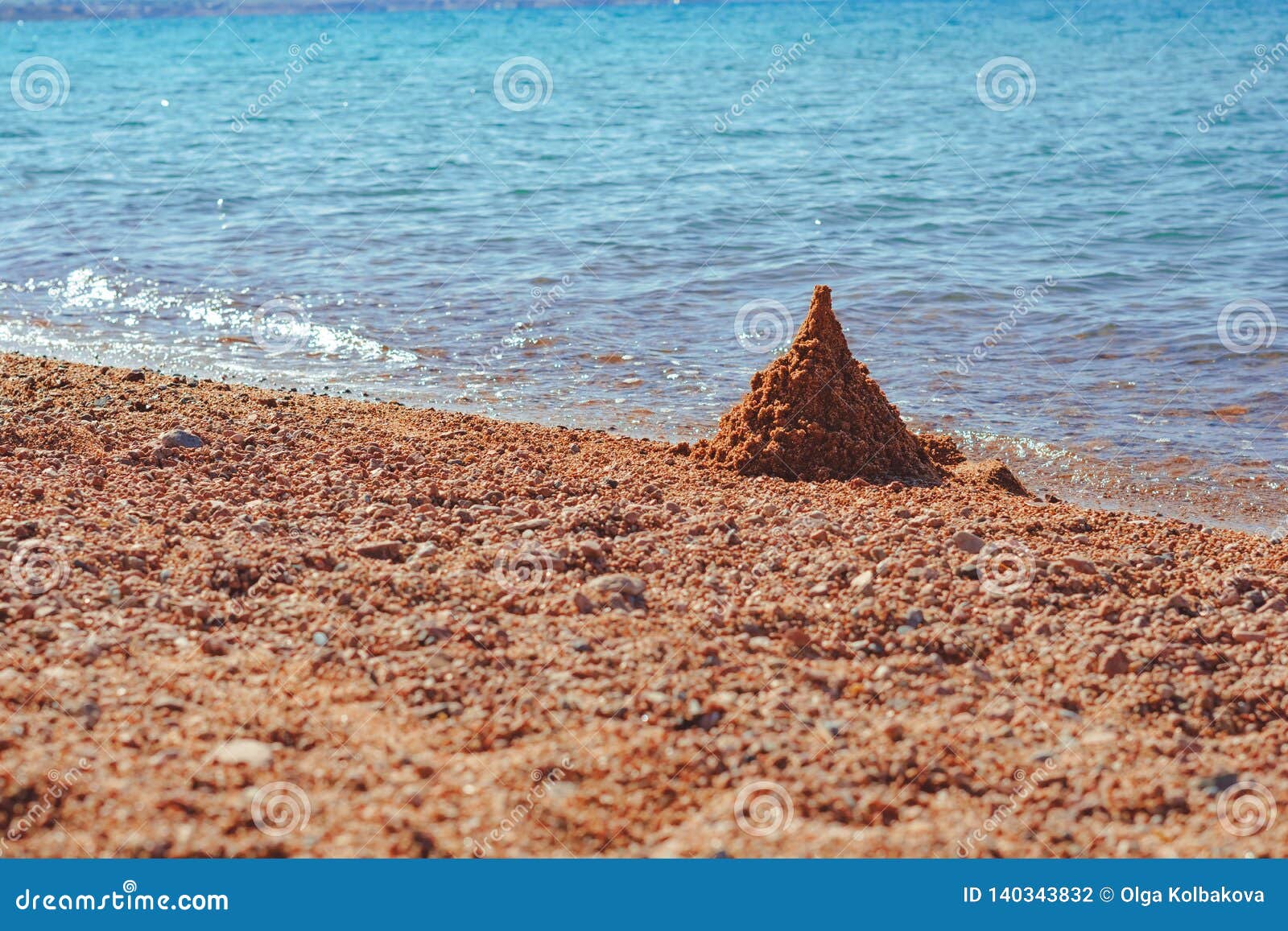 A Mound of Sand on the Shore Stock Photo - Image of lightheartedness ...