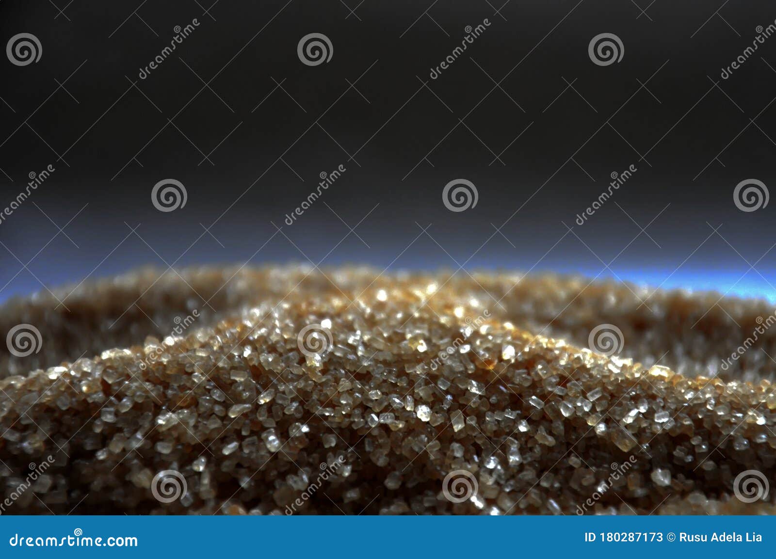 Mound of Sugar Particles on a Dark Background Stock Image - Image of ...
