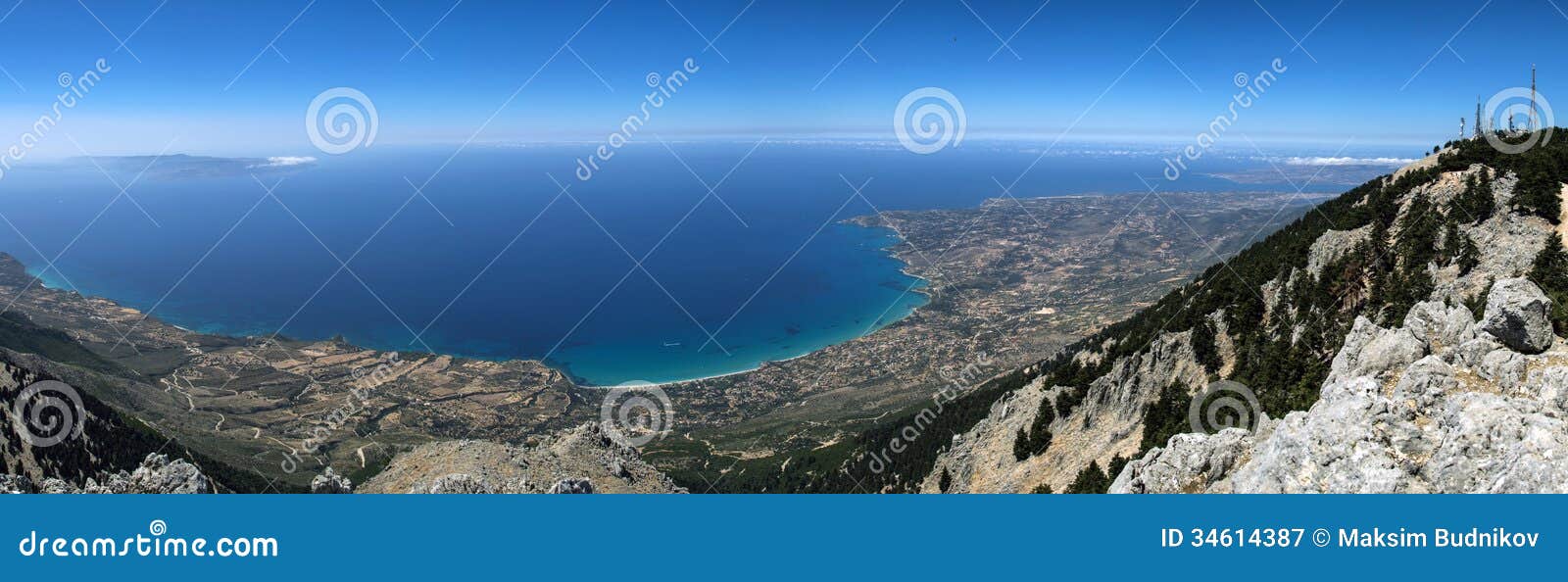 Mount Ainos of Island Kefalonia, Greece Stock Image - Image of gulf ...