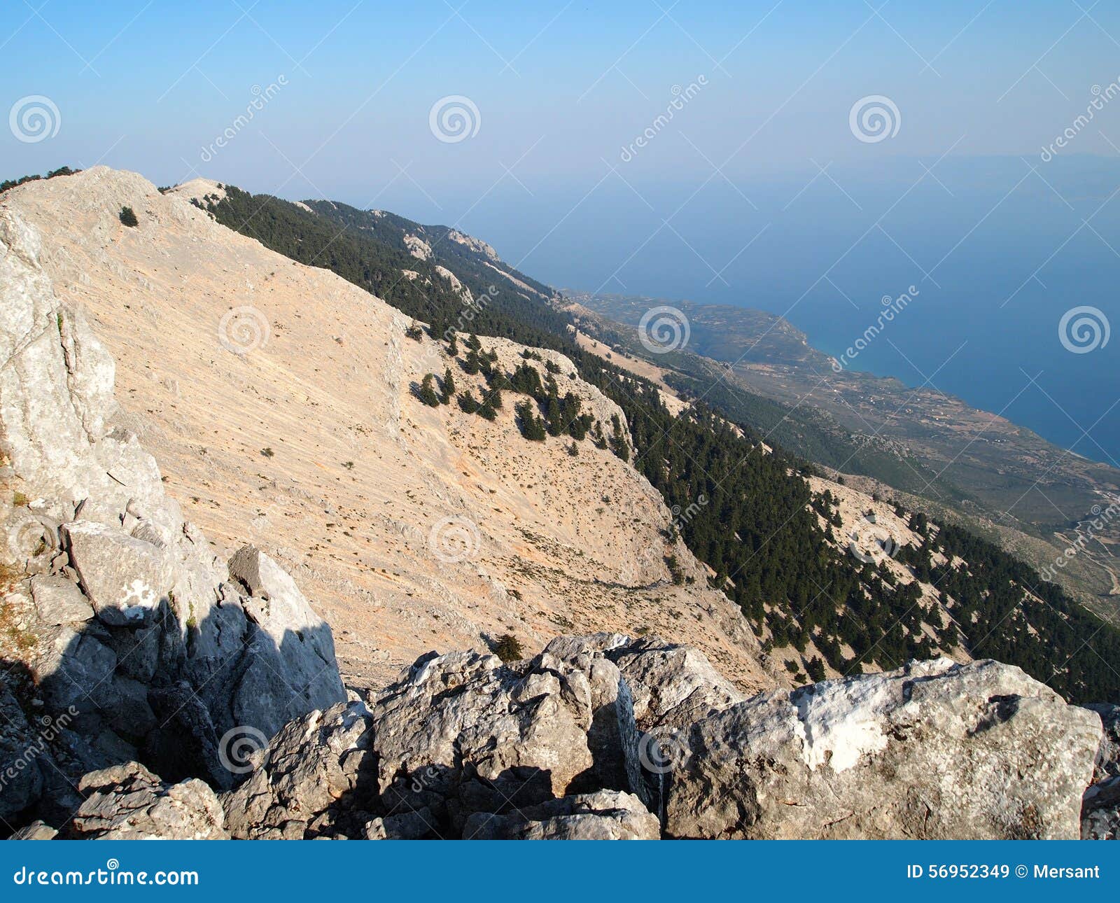 Mount Ainos stock image. Image of greek, healthy, trip - 56952349
