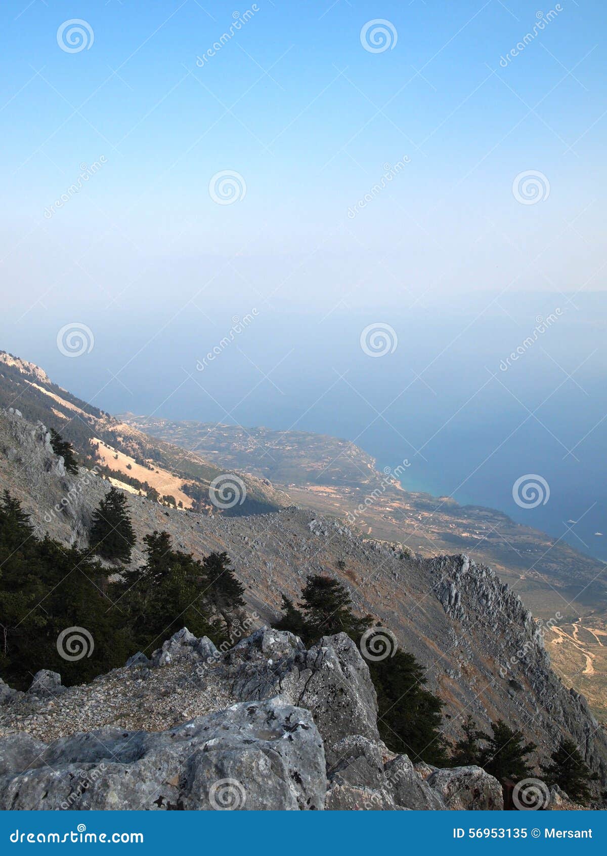 Mount Ainos stock image. Image of high, stone, active - 56953135
