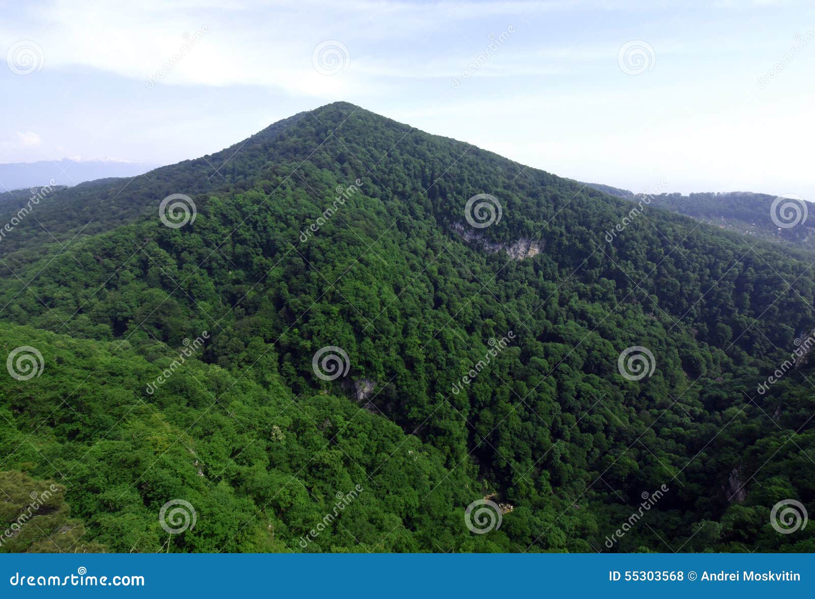 Mount Akhun stock photo. Image of sochi, clouds, forest - 55303568