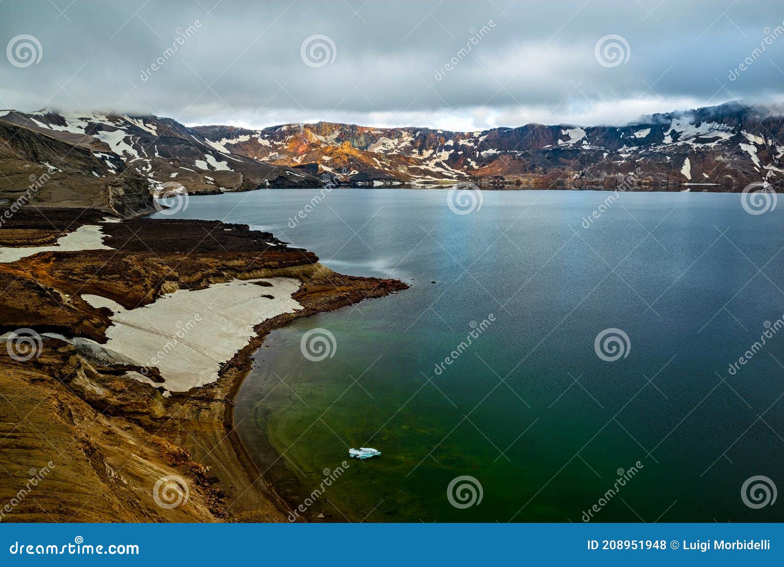 Mount Askja lake Iceland stock photo. Image of wilderness - 208951948