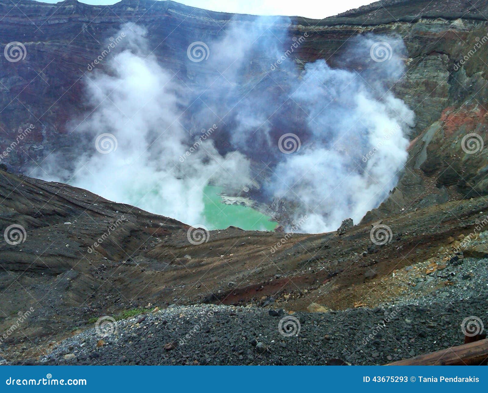 Mount Aso Volcano in Japan stock image. Image of mount - 43675293