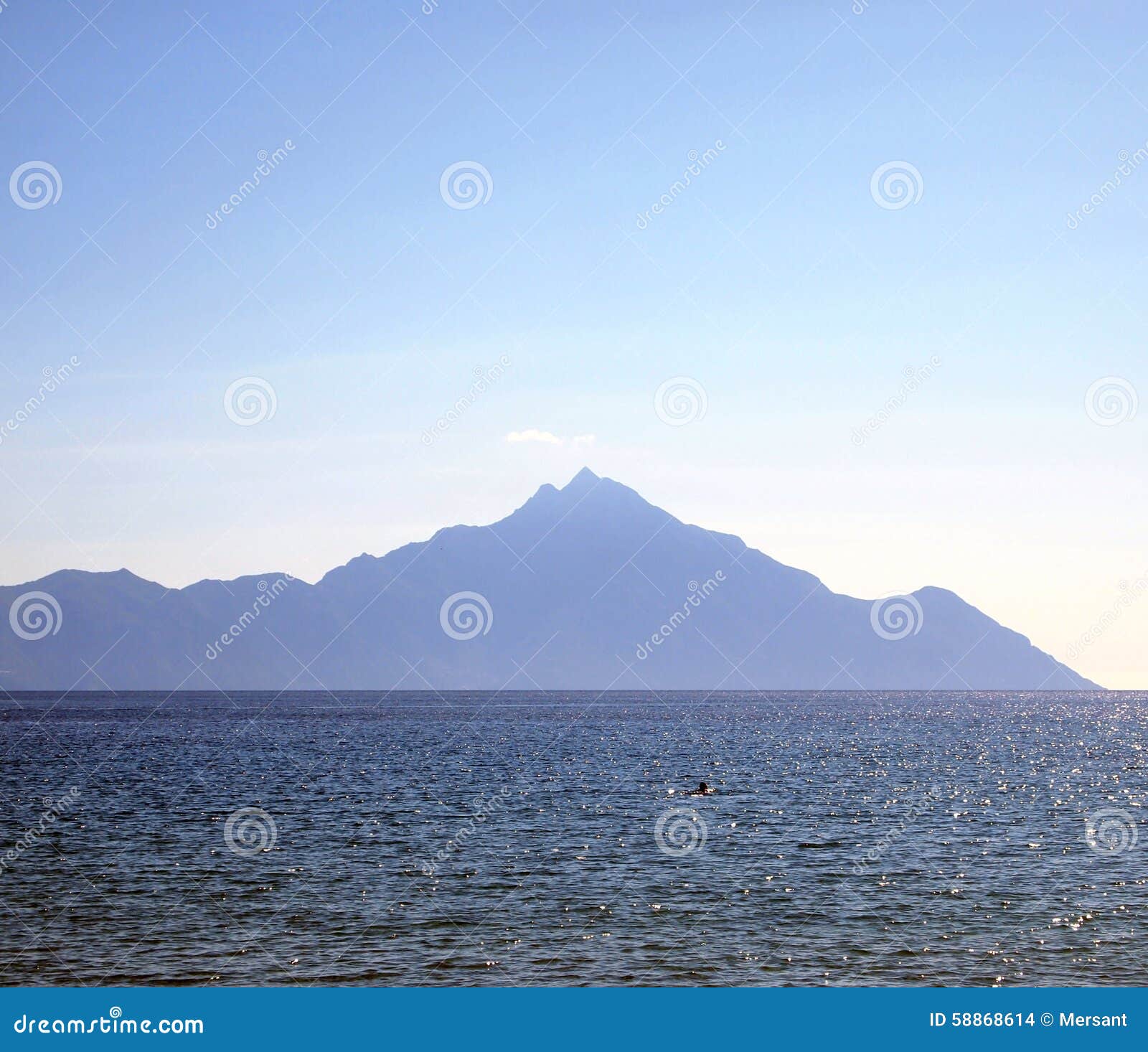 Mount Athos stock photo. Image of water, aegean, greece - 58868614