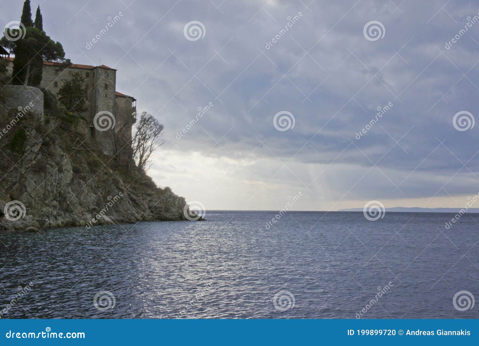 Mount Athos, Gregoriou Eastern Orthodox Monastery, Greece, Europe ...