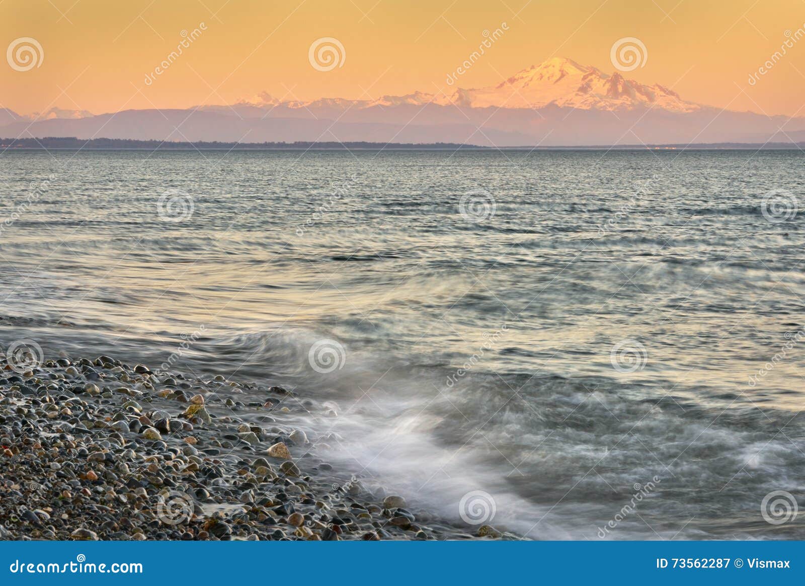 Mount Baker Sunset stock image. Image of pacific, point - 73562287