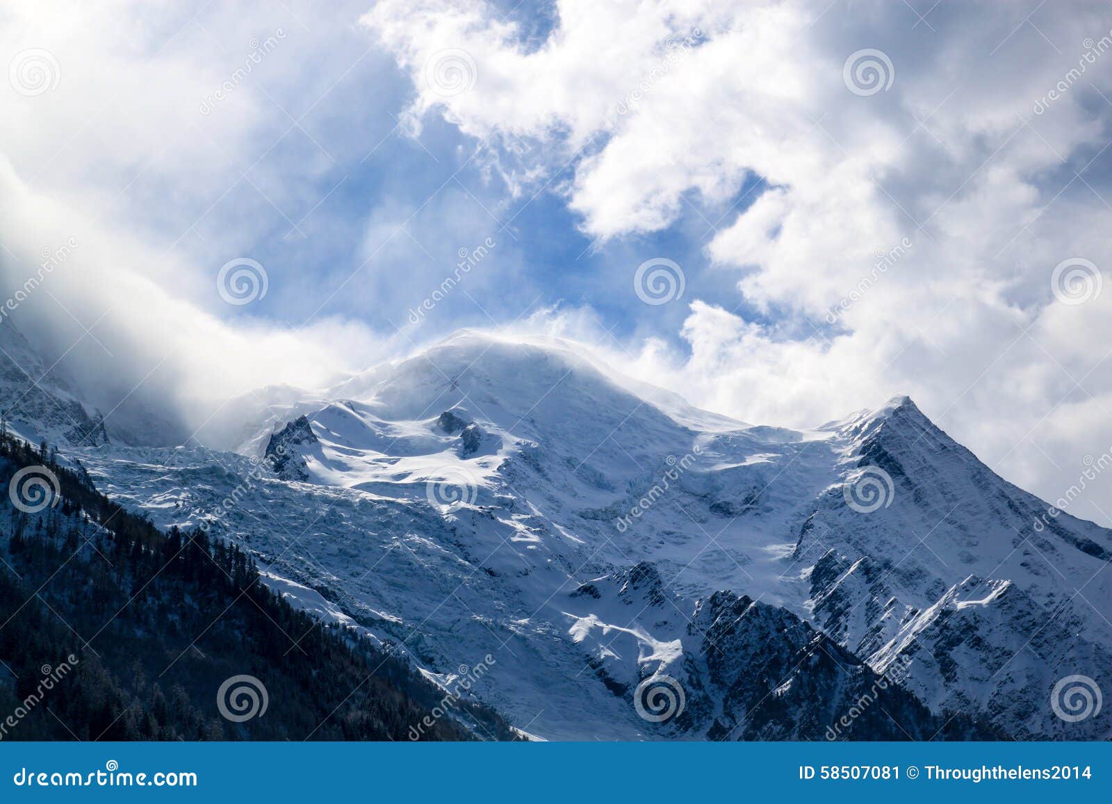 The Mount Blanc in Chamonix, France Stock Image - Image of europe ...