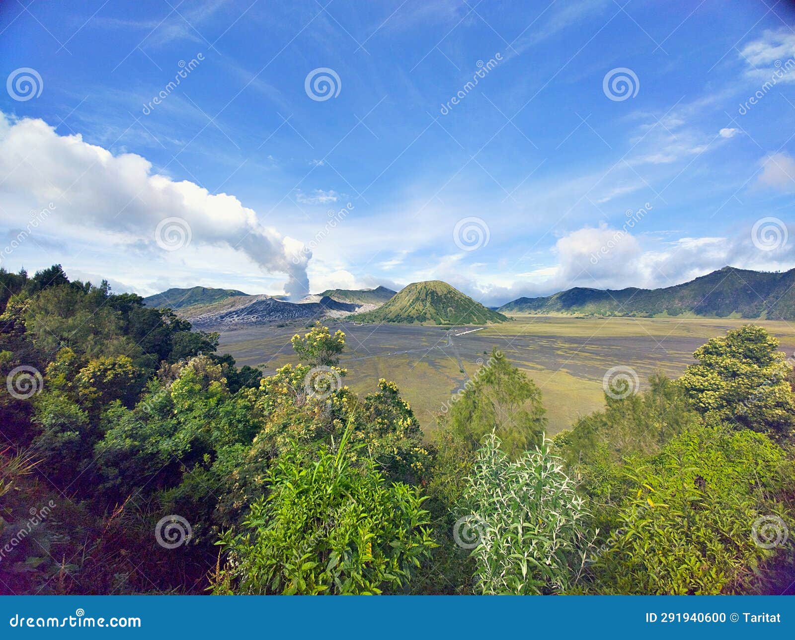 Mount Bromo the Active Volcano in East Java, Indonesia. Stock Photo ...