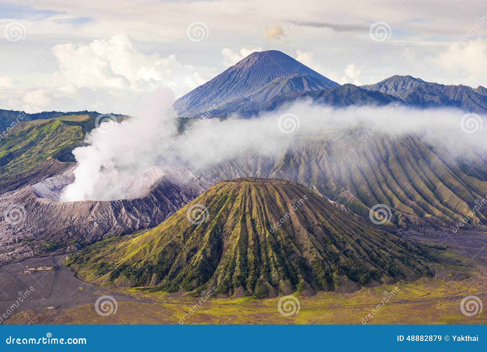 Mount Bromo Batok Semeru Volcano, Java Indonesia Mount Bromo Stock ...