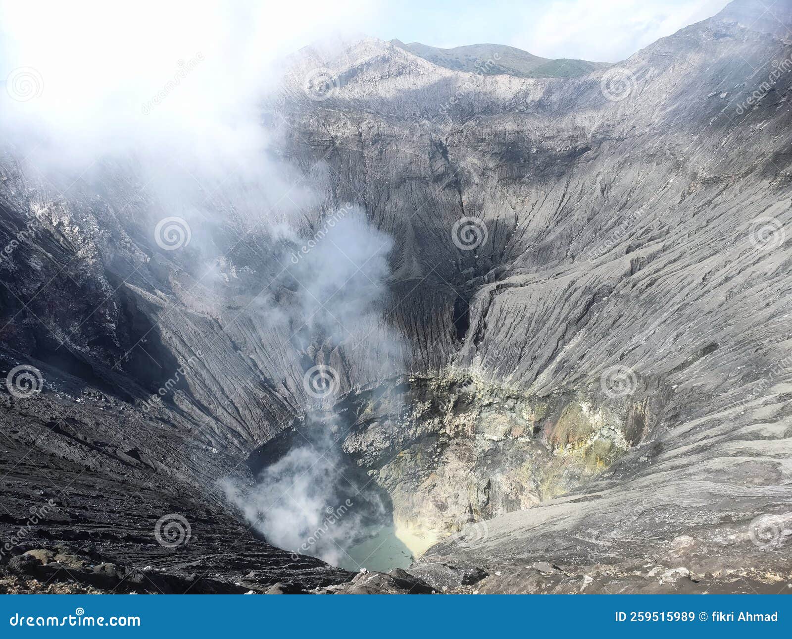 Mount Bromo Crater View stock image. Image of mount - 259515989