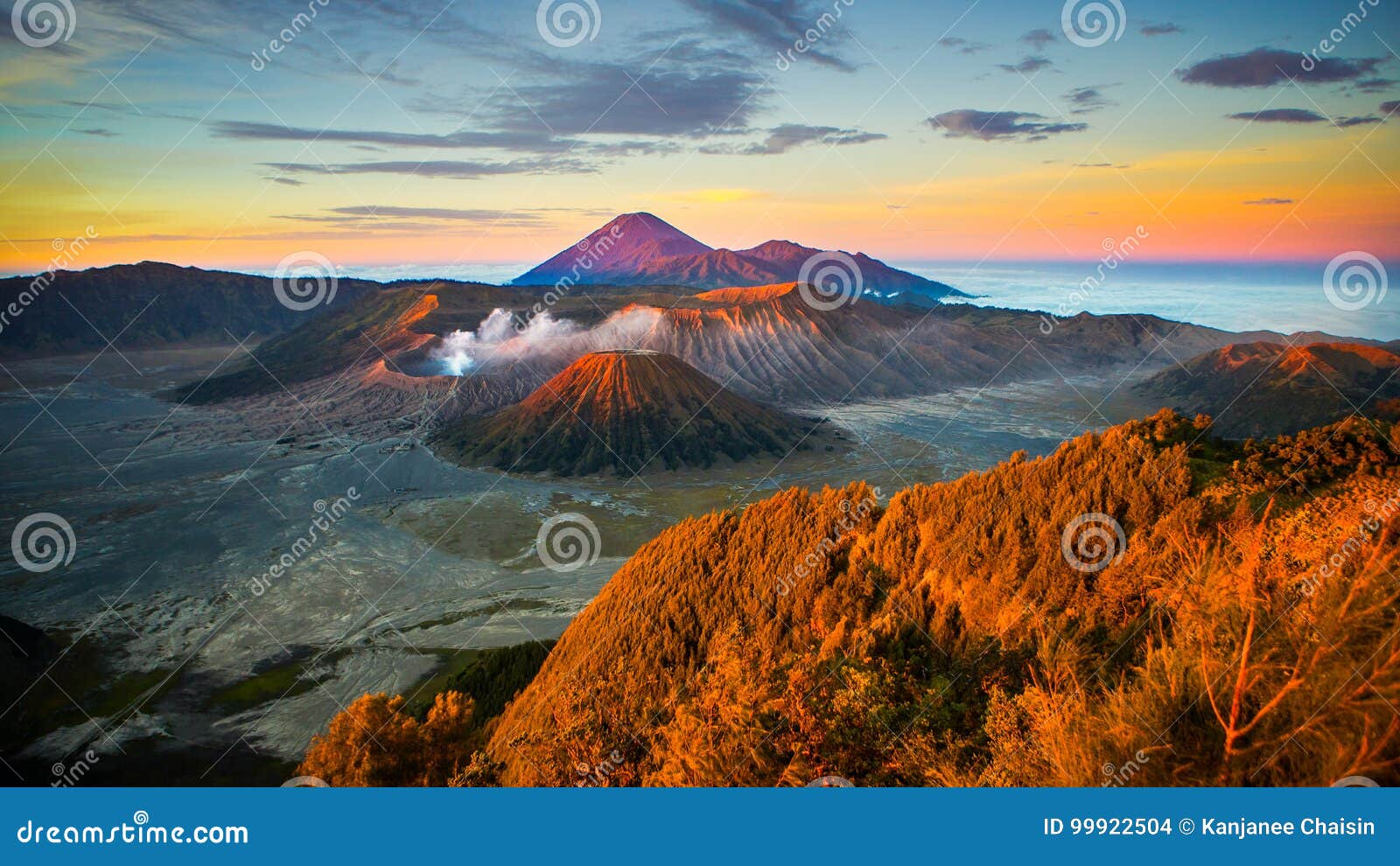Mount Bromo stock photo. Image of java, sunrise, landscape - 99922504