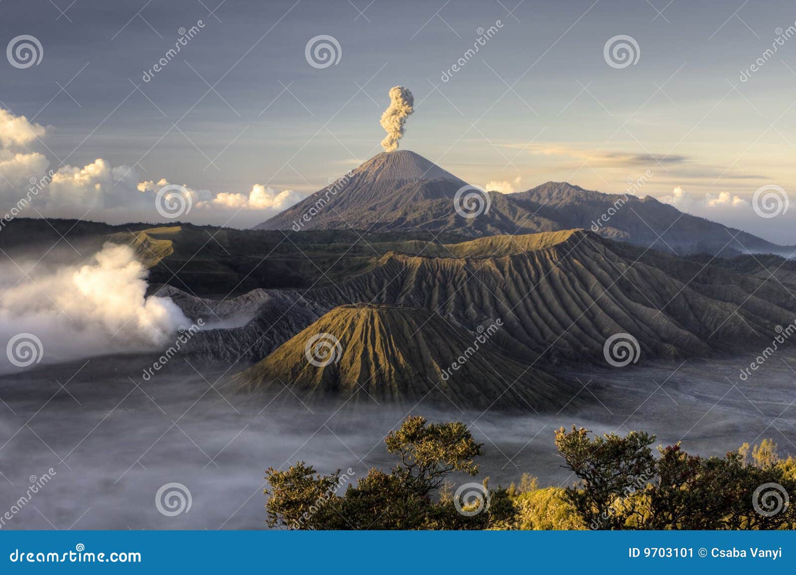 Mount Bromo Volcano Eruption Stock Image - Image of mist, extreme: 9703101