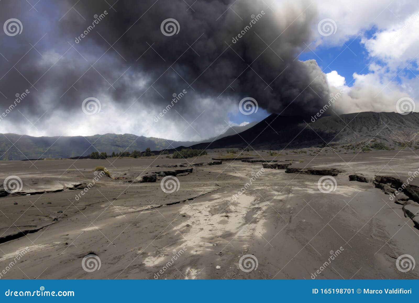 Mount Bromo Volcano Eruption Stock Image - Image of java, caldera ...