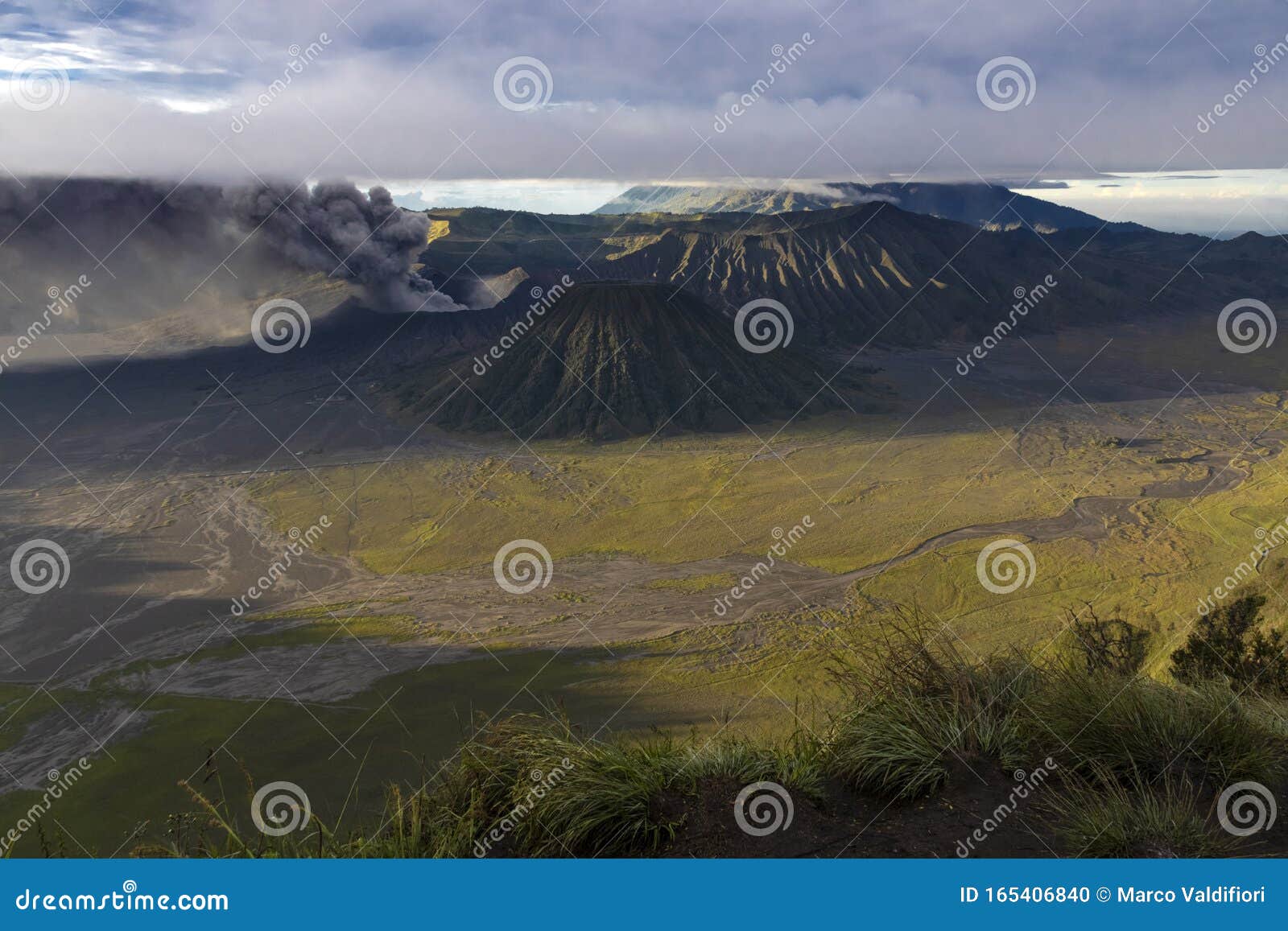 Mount Bromo Volcano Eruption Stock Photo - Image of temple, hike: 165406840