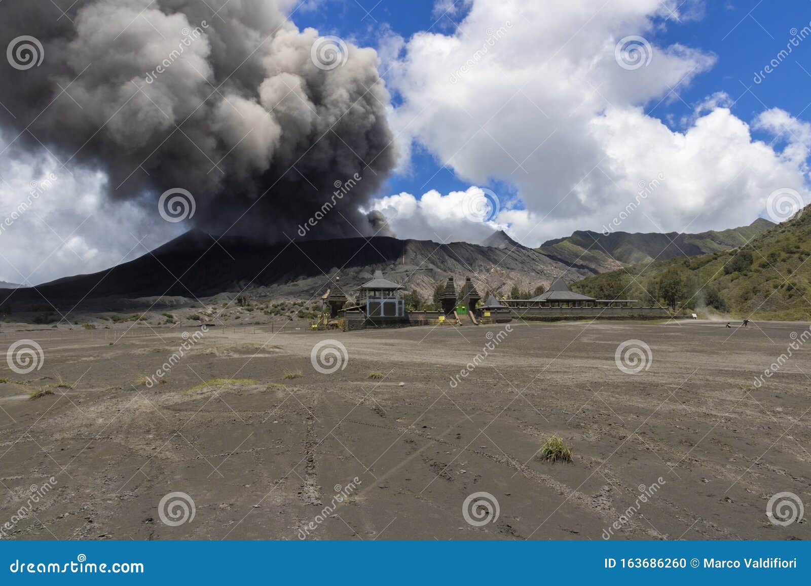 Mount Bromo Volcano Eruption Stock Photo - Image of eruption, adventure ...