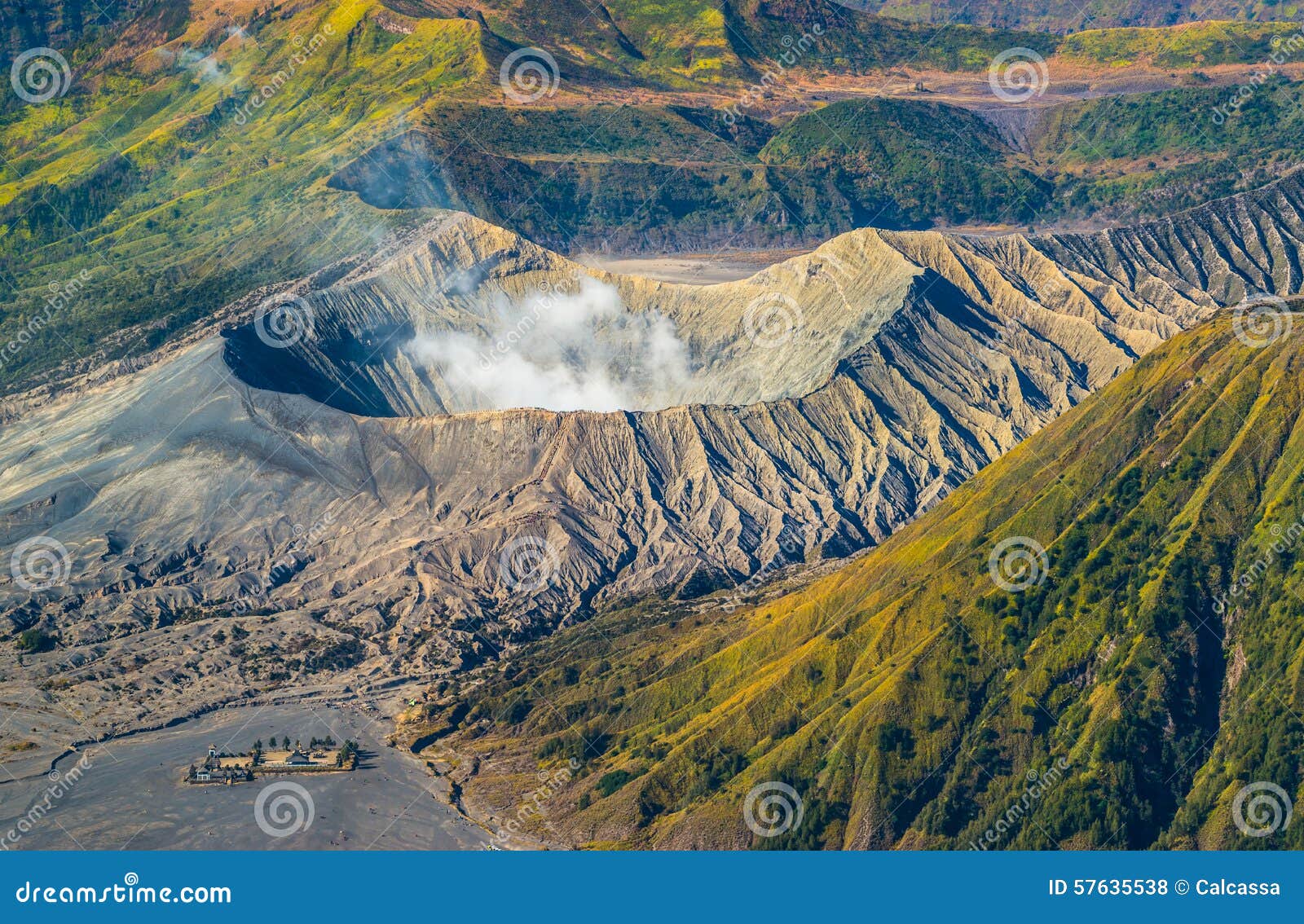 Mount Bromo Volcano during Sunrise, the Magnificent View of Mt. Stock ...