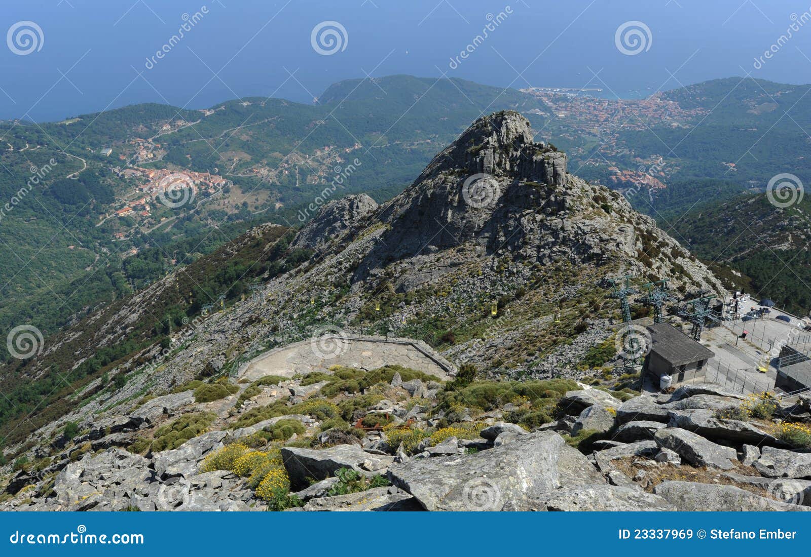 Mount Capanne on Elba Island Stock Image - Image of towns, italy: 23337969