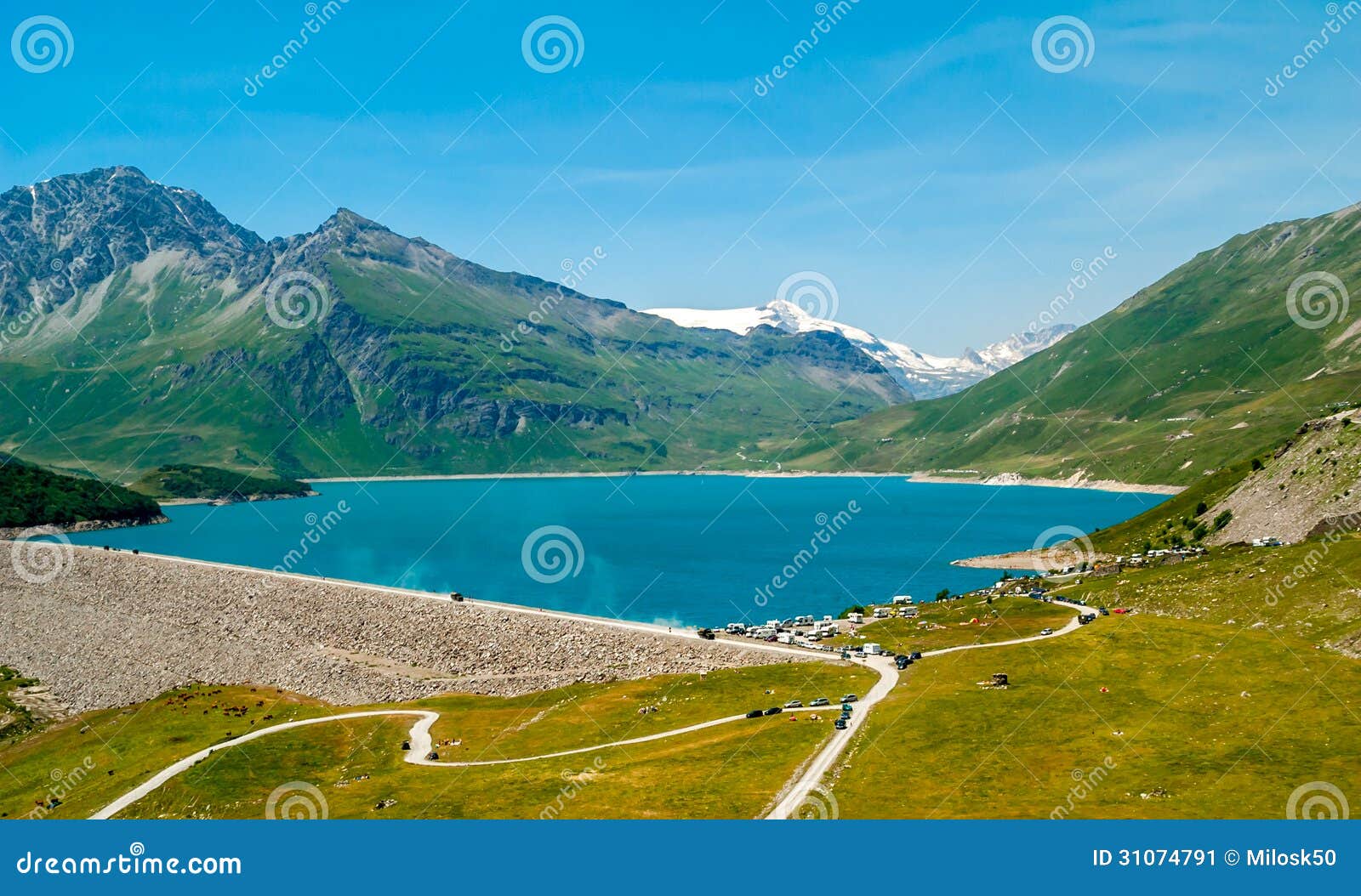 Mount Cenis Lake stock image. Image of traveling, mount - 31074791