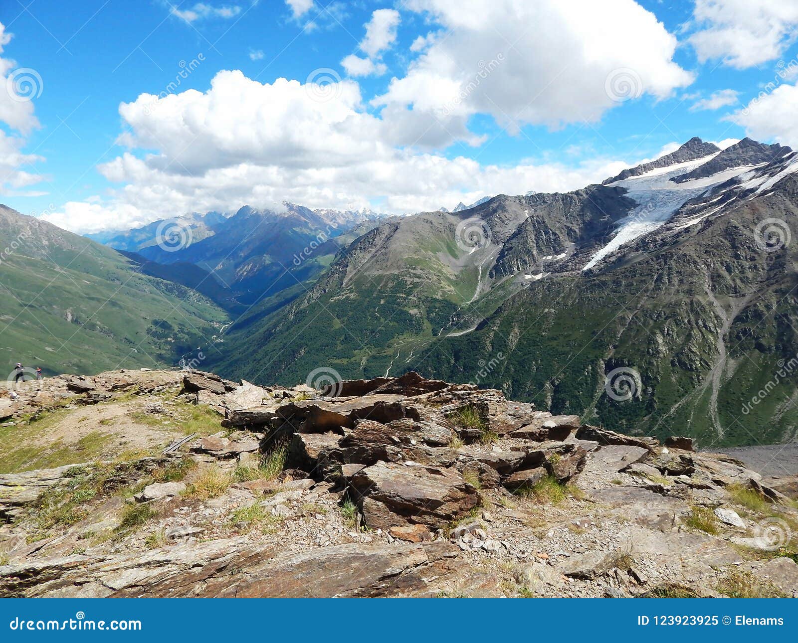 Mount Cheget in the Caucasus, Russia. Stock Image - Image of walls ...