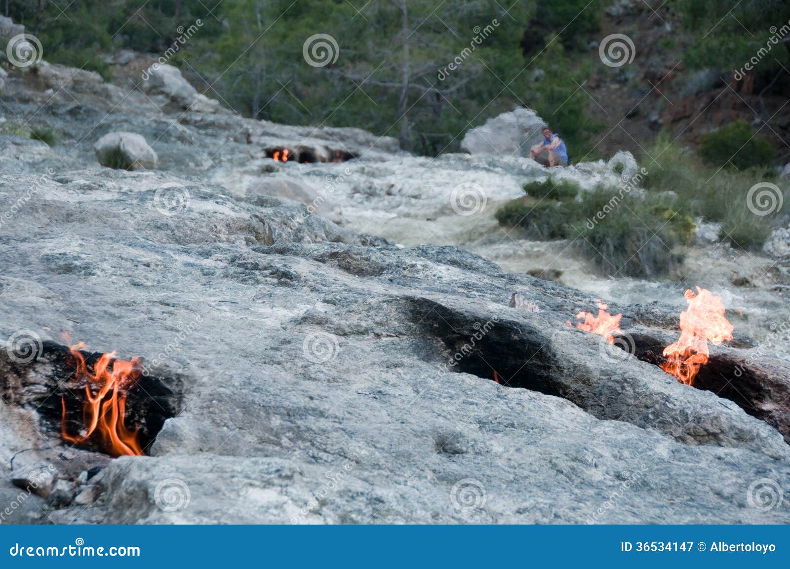 Mount Chimera, Eternal Flames in Ancient Lycia, Turkey Stock Image ...