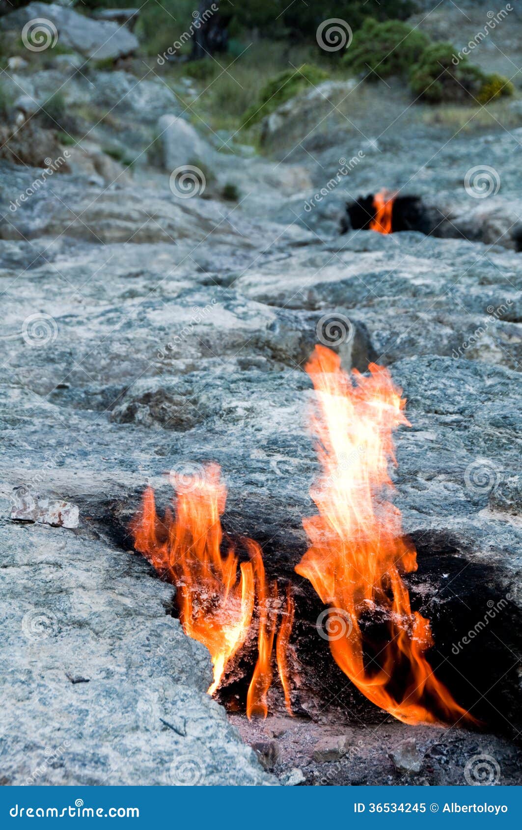 Mount Chimera, Eternal Flames in Ancient Lycia, Turkey Stock Image ...