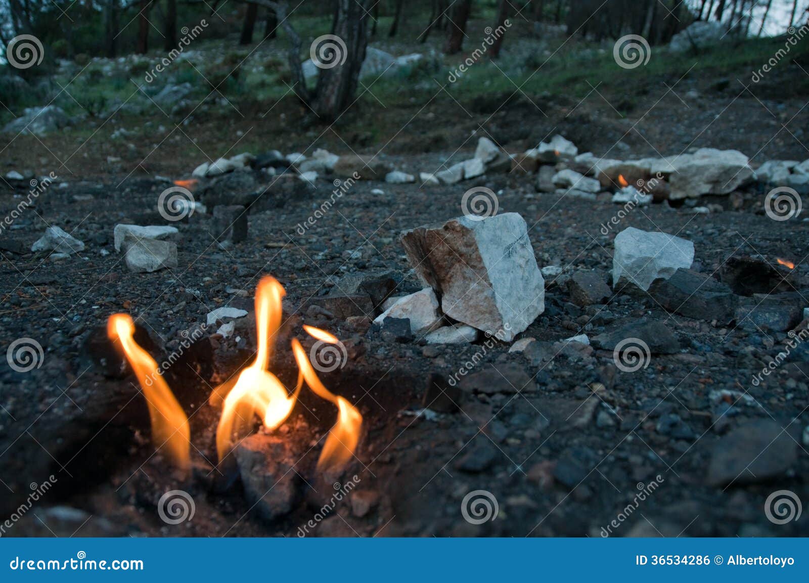 Mount Chimera, Eternal Flames (Turkey) Stock Photo - Image of fireplace ...