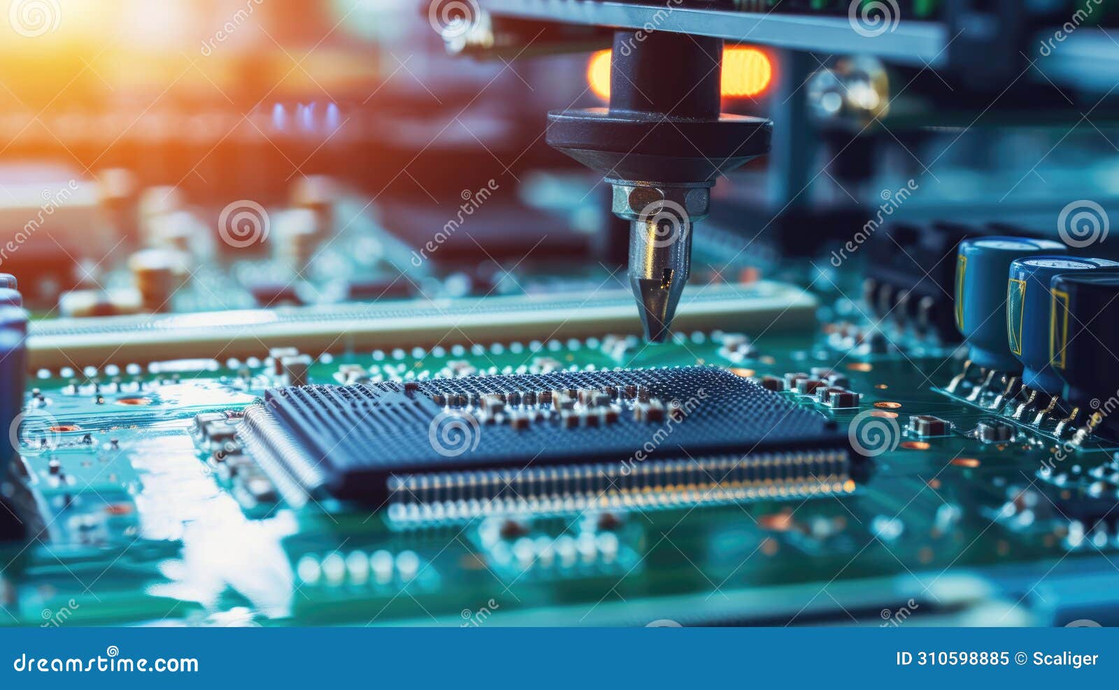 Mount Of Chips In Circuit Board Automated Assembly Of Pcb At
