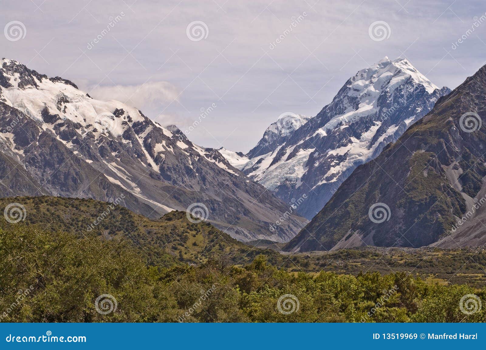 Mount Cook stock image. Image of highlands, nature, snowy - 13519969