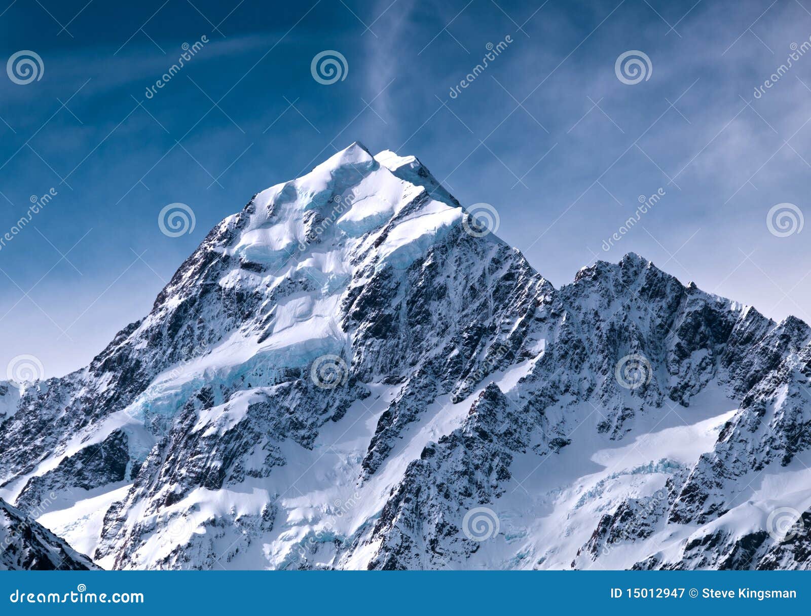 Mount Cook stock image. Image of south, postcard, park - 15012947