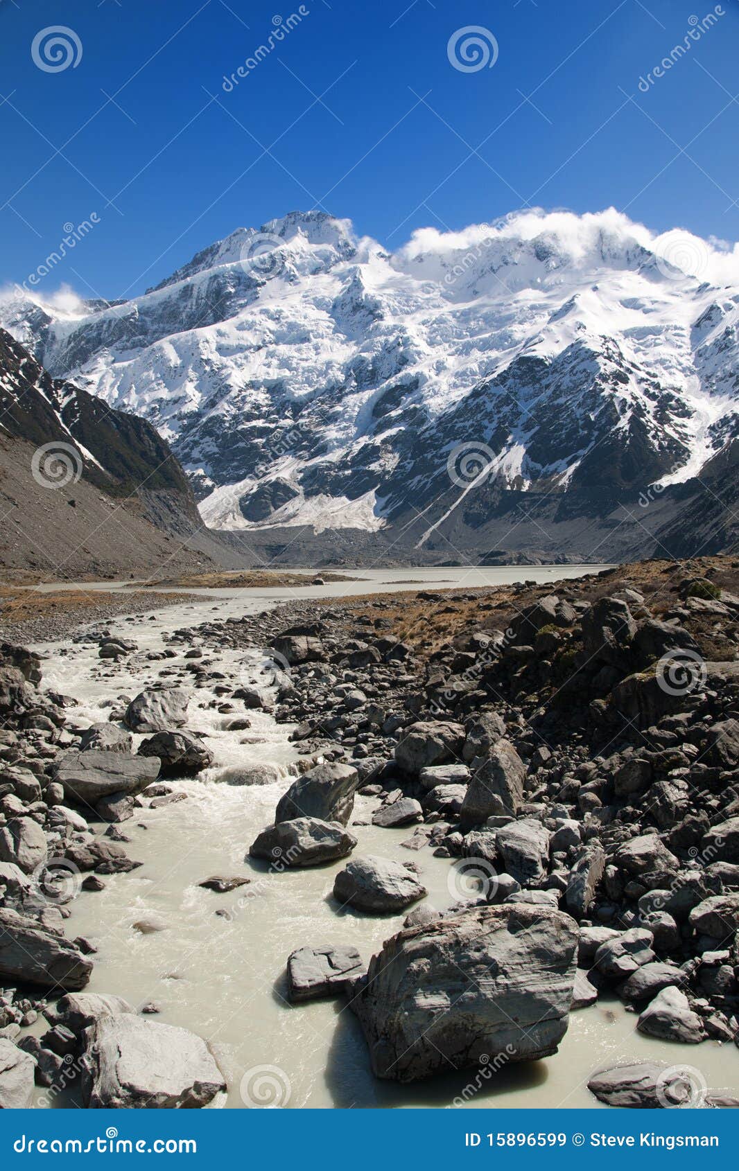 Mount Cook stock image. Image of outdoors, colour, attraction - 15896599